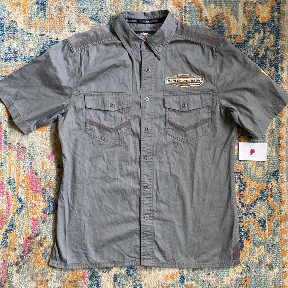 Harley Davidson Genuine Motor Cloths Grey Short Sleev… - Gem